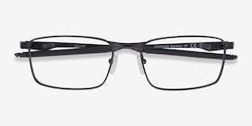 Oakley Fuller - Rectangle Satin Black Frame Glasses For Men | EyeBuyDirect