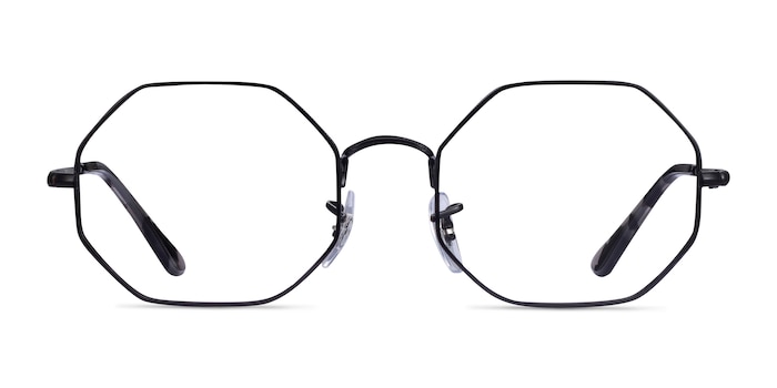 Ray Ban Octagon Geometric Black Frame Eyeglasses Eyebuydirect