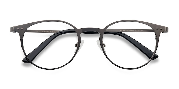 Thin Line Gunmetal Premium Single Vision Eyeglasses Eyebuydirect