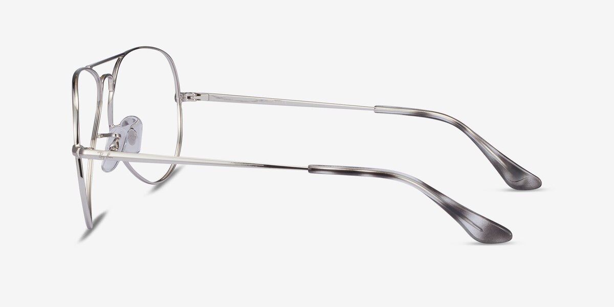 Ray-Ban RB6489 - Aviator Silver Frame Eyeglasses | EyeBuyDirect