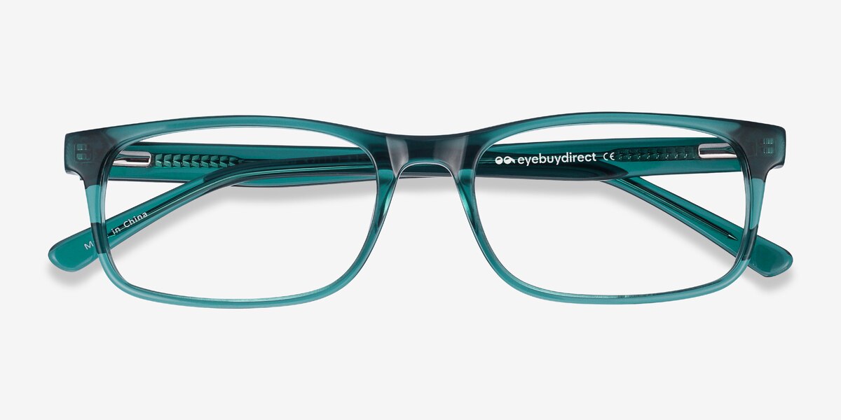 Vista Rectangle Teal Frame Eyeglasses Eyebuydirect